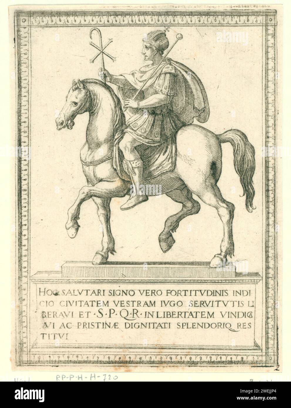 Equestrian statue of Emperor Constantijn the Great, Antonio Tempesta ...