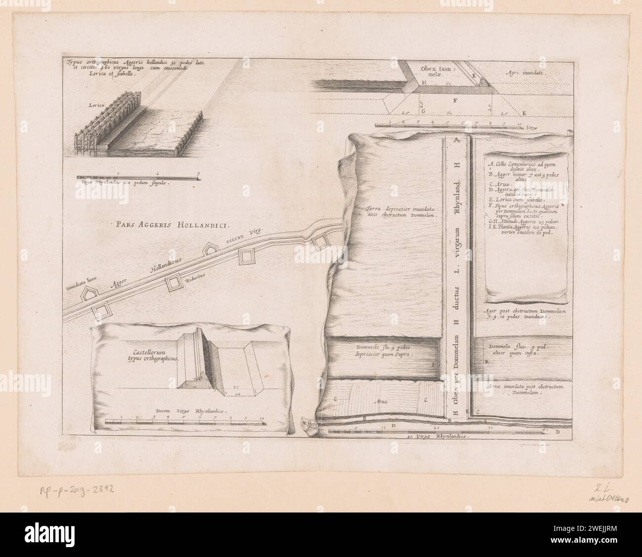 Crossed by various Dutch Scansen and Dijken, 1629, Willem Hondius, 1631 ...