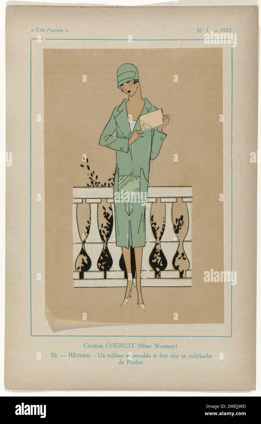 Very Parisian, 1925, No. 7, pl. 10: Creation CHERUIT - REVERIE, 1925 ...