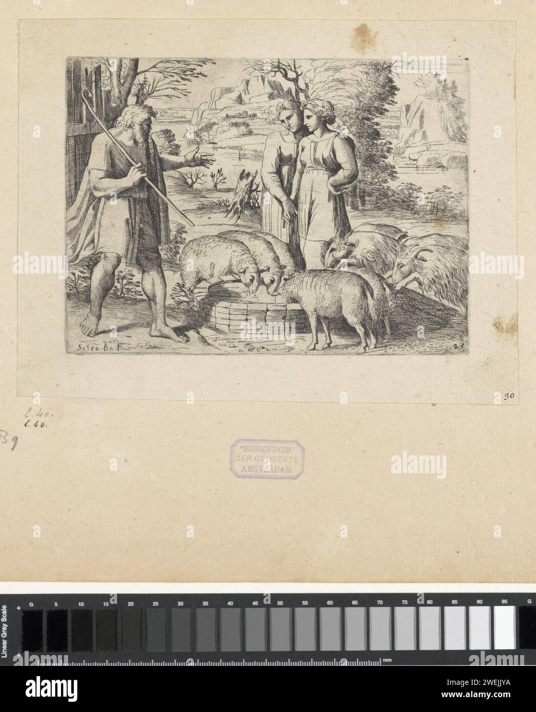 Meeting of Jakob and Rachel at the Put, Sisto Badalocchio, After Rafaël ...