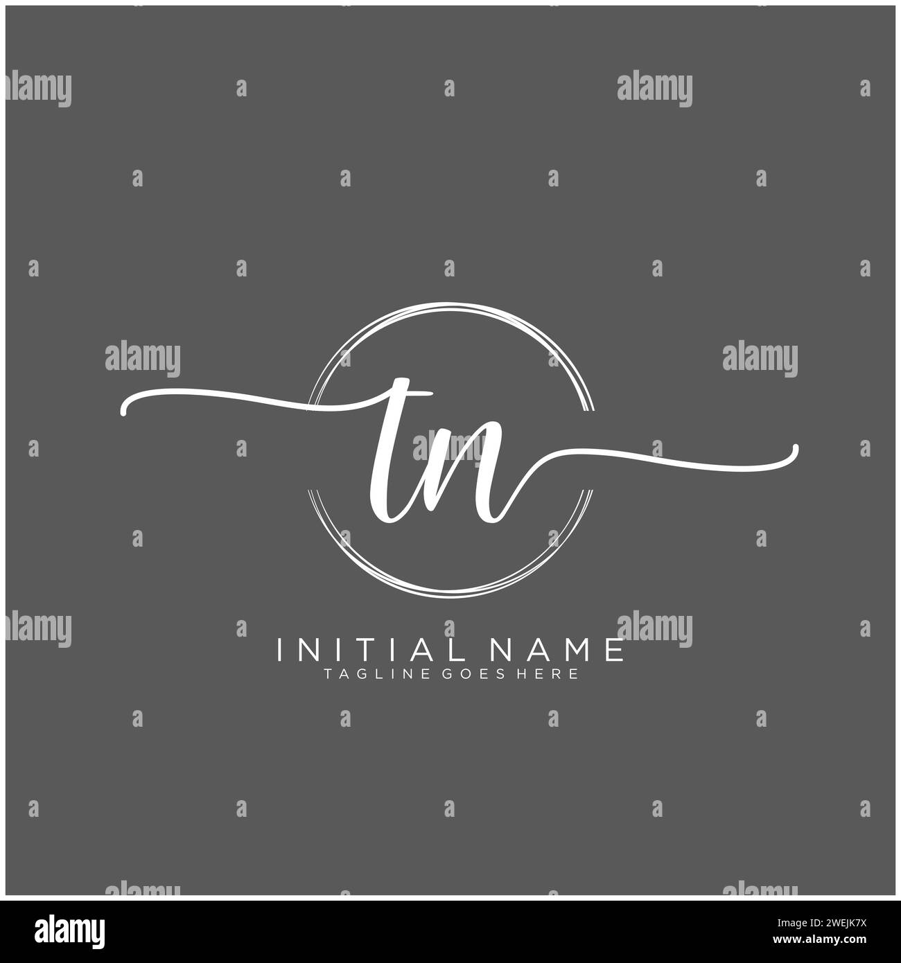 TN Initial handwriting logo with circle Stock Vector Image & Art - Alamy