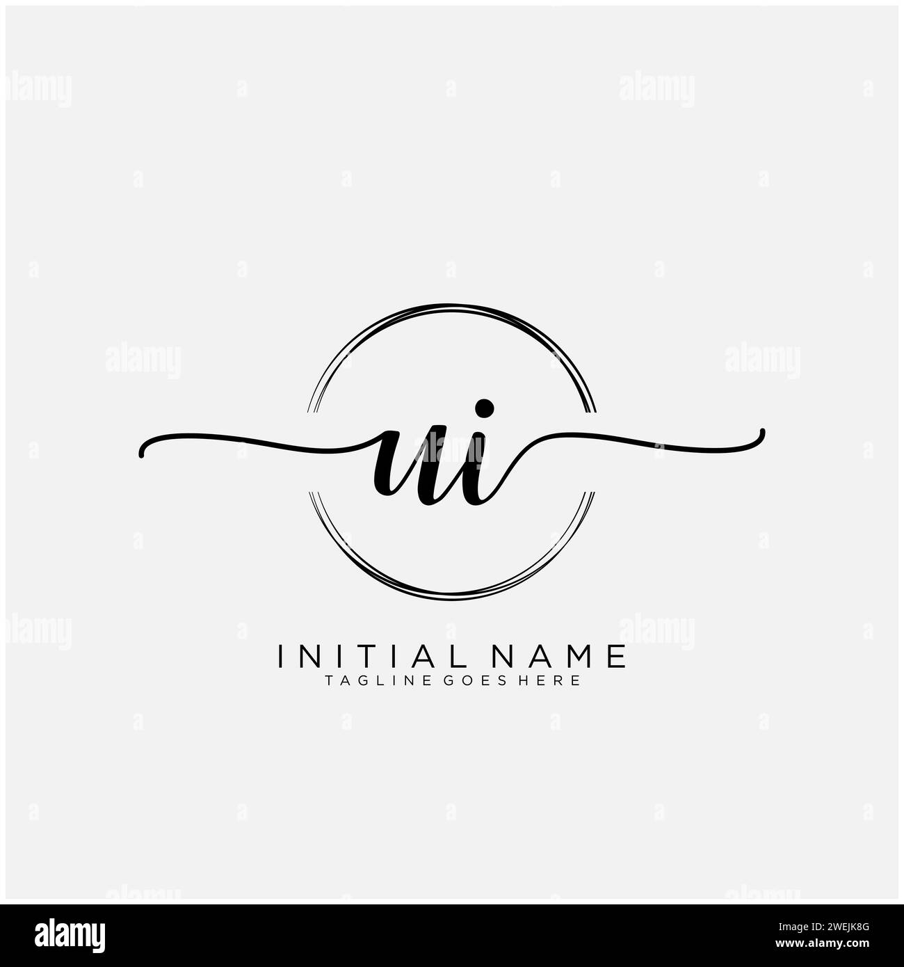 UI Initial handwriting logo with circle Stock Vector Image & Art - Alamy UI Initial handwriting logo with circle Stock Vector Image & Art - Alamy