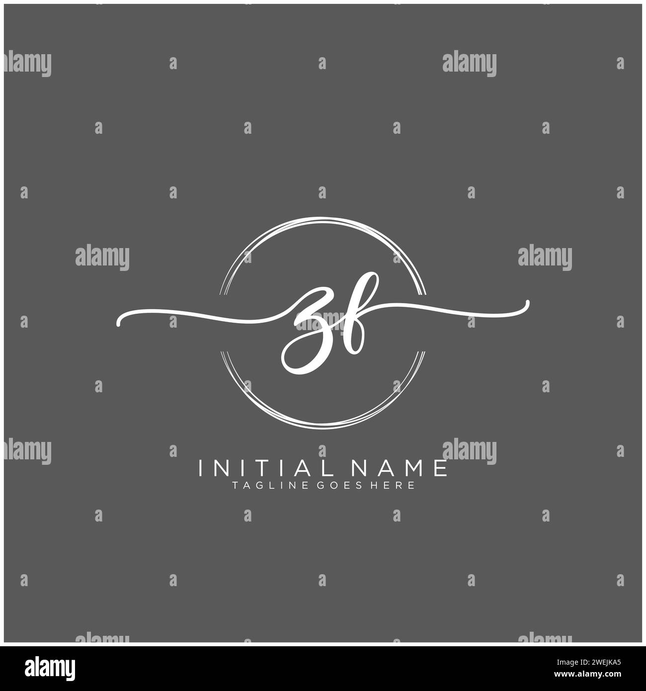 Initial zf logo Black and White Stock Photos & Images - Alamy