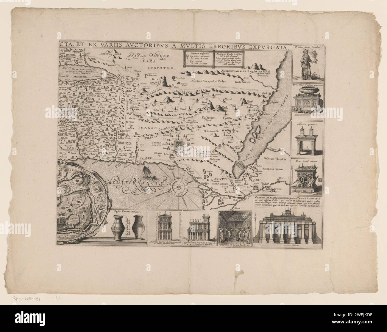 Map of the Holy Land, Right part, Cornelis Galle (I) (Possible), in or ...