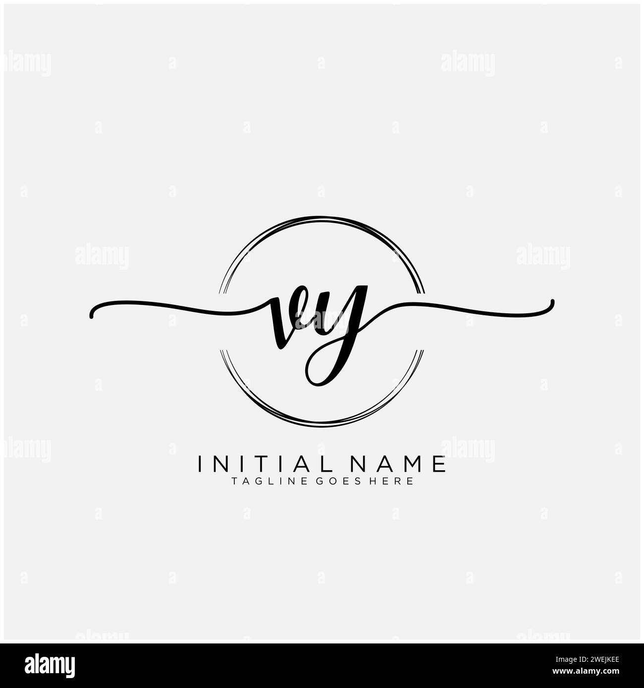 VY Initial handwriting logo with circle Stock Vector Image & Art - Alamy
