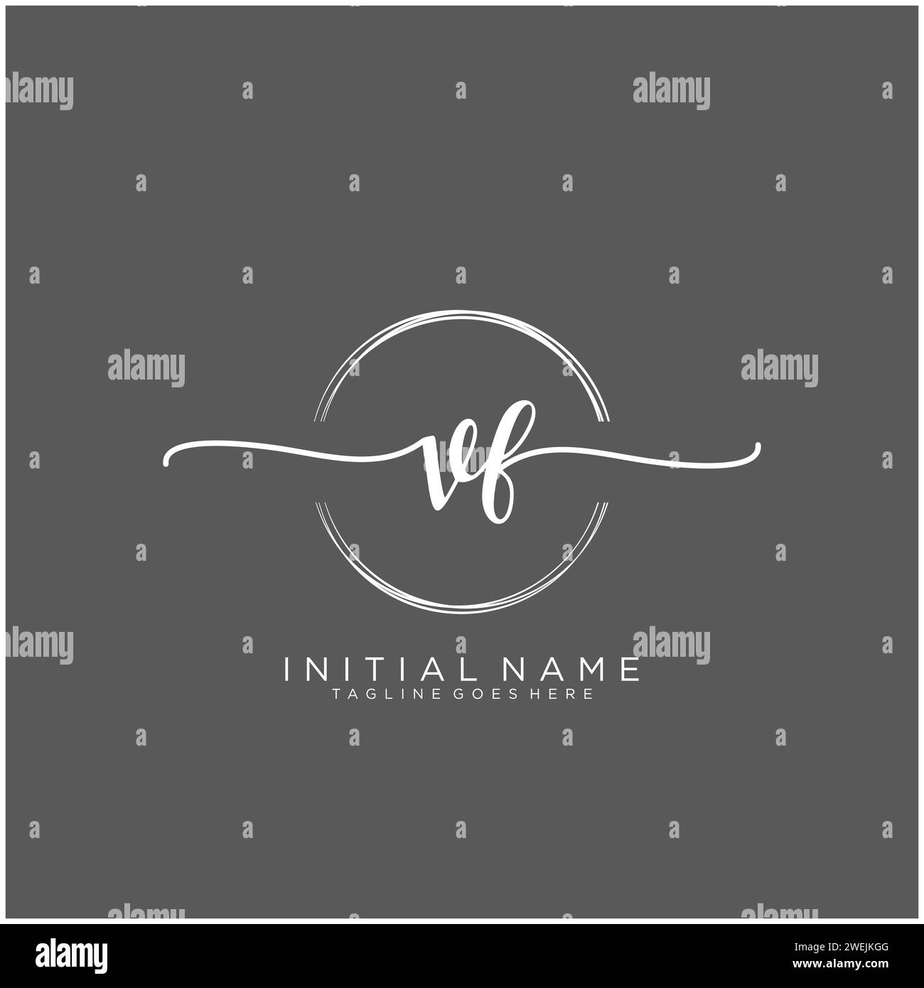 Vf initials logo Black and White Stock Photos & Images - Alamy