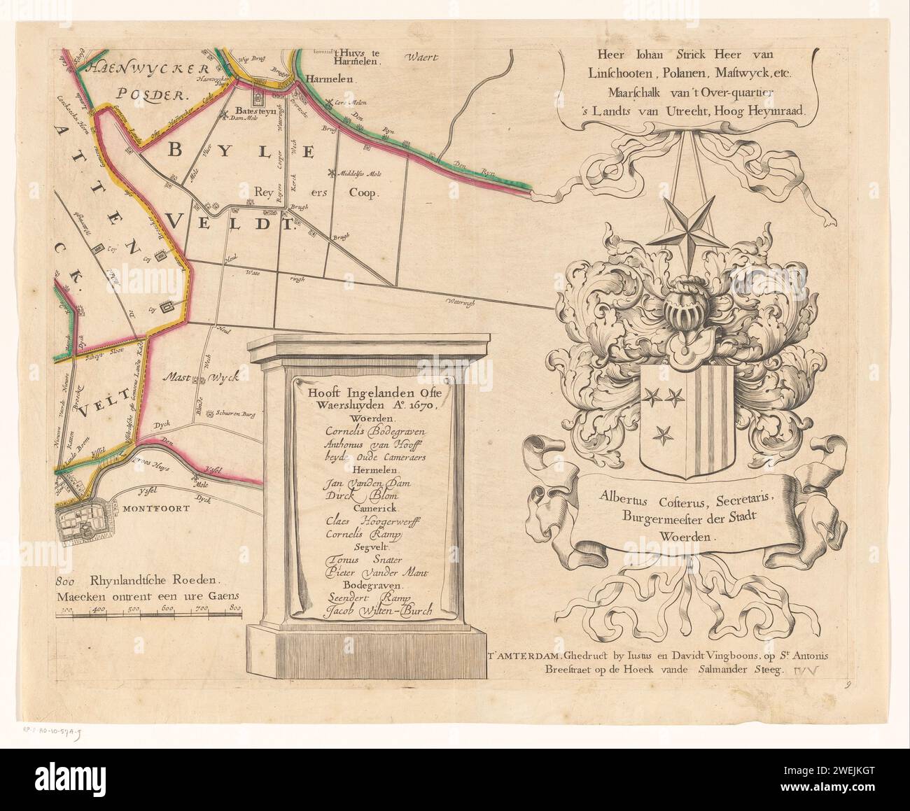 Map of the Water Board of Woerden (Ninth Part), Justus VinckBoons ...