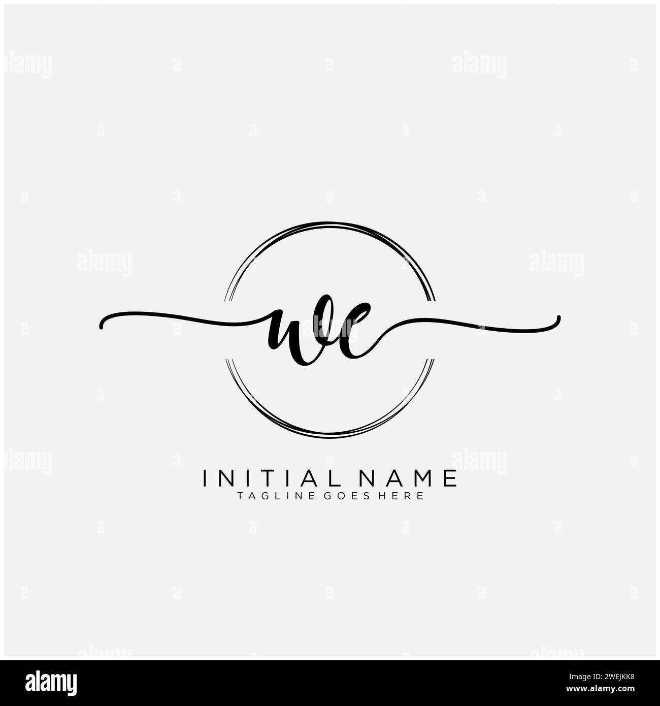 WE Initial handwriting logo with circle Stock Vector Image & Art - Alamy