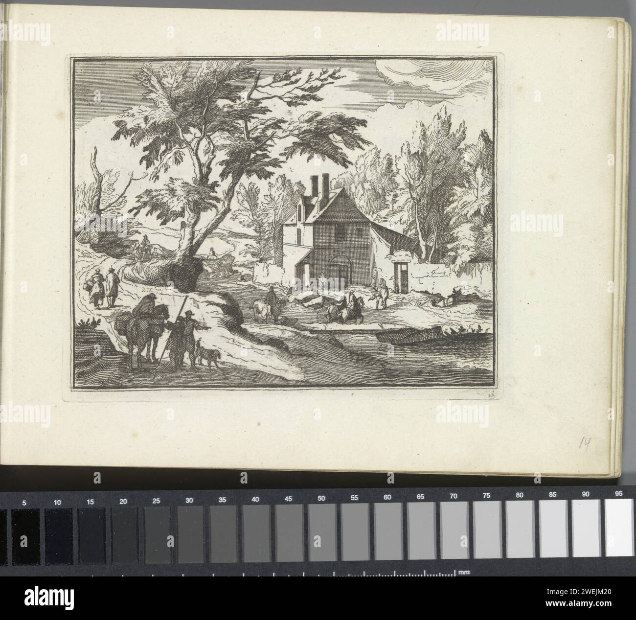 Landscape with building and main road, 1787 - 1833 print Landscape with ...