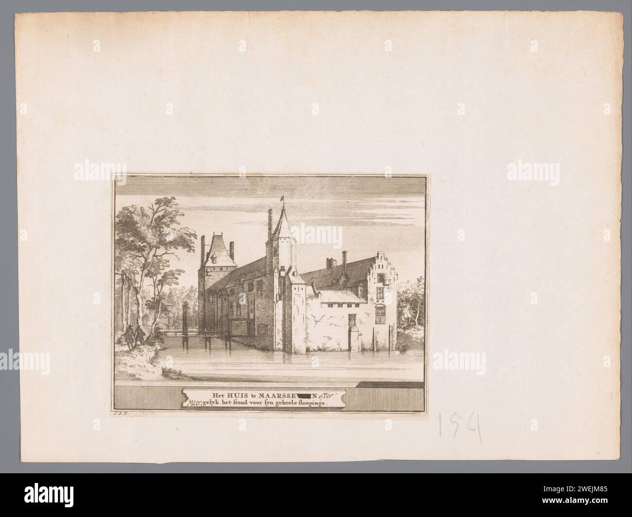 View of Huis ter Meer in Maarssen, Jacobus Schijnvoet, After Hessel ...