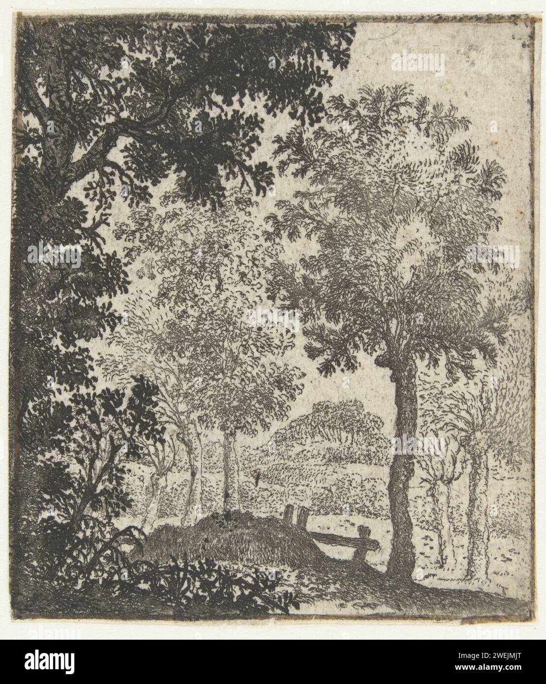 Landscape with large tree in the foreground, Jan van Brosterhuyzen ...