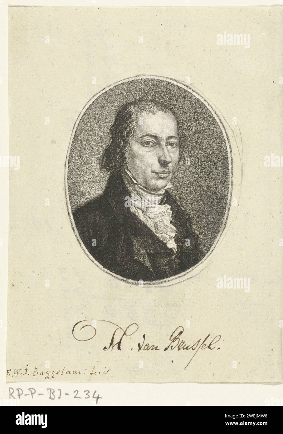 Portrait of Hermanus Van Brussels, Ernst Willem Jan Brelaar, after ...