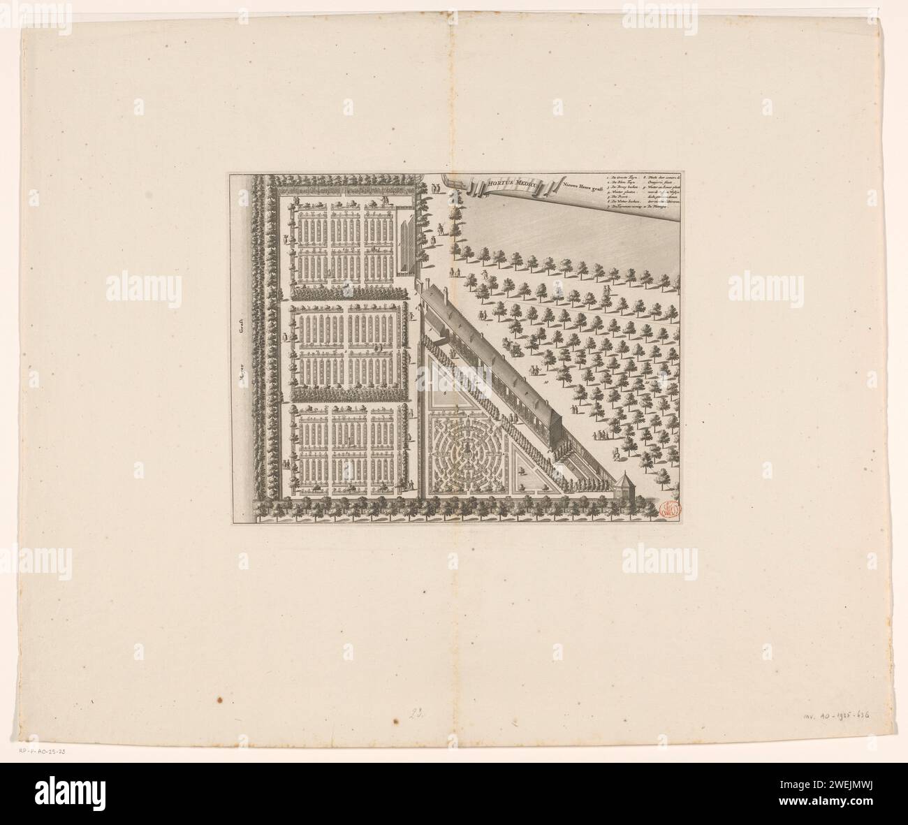 Map of the Hortus Medicus (Hortus Botanicus) in Amsterdam, Anonymous ...