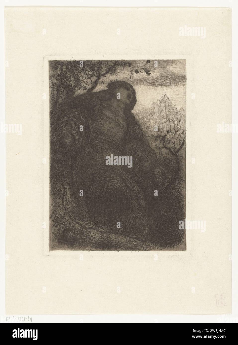 Woman under a tree, Matthijs Maris, 1887 - 1888 print The 'Lady of ...