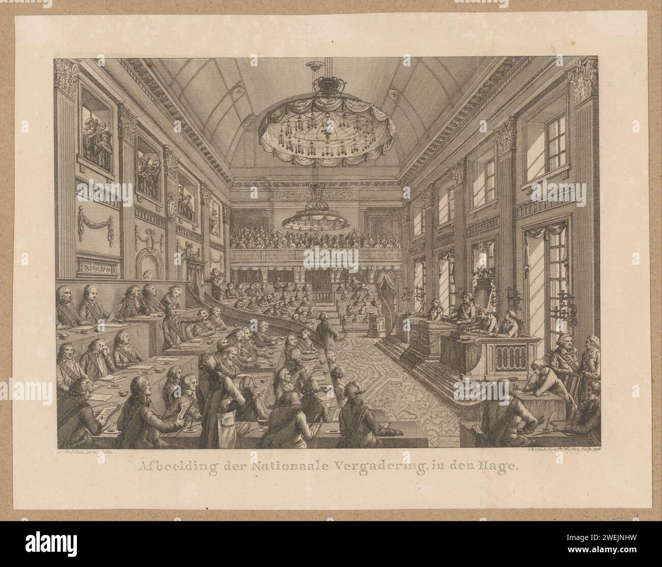 First National Meeting in The Hague, 1796, Reinier Vinkeles (I), After ...