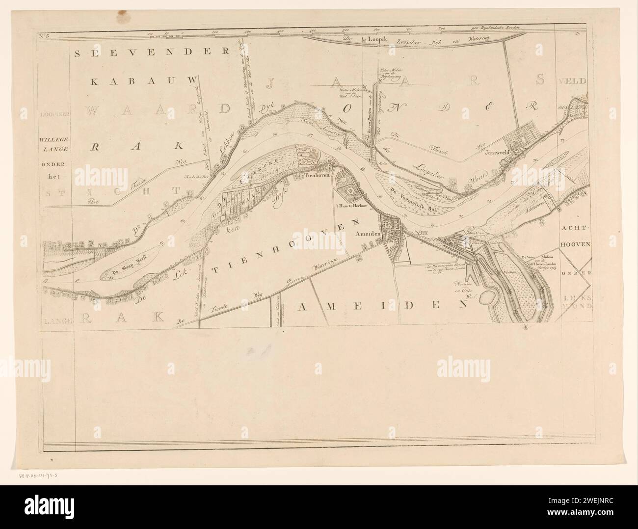 Map of the River Lek (fifth part), Isaak Tirion (workshop of), After ...