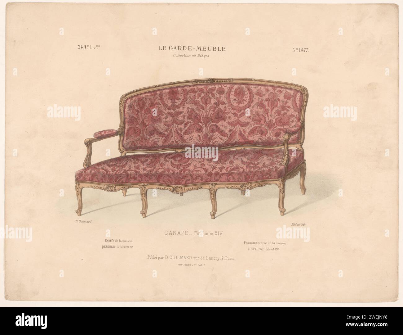 Canape style louis xiv hi-res stock photography and images - Alamy
