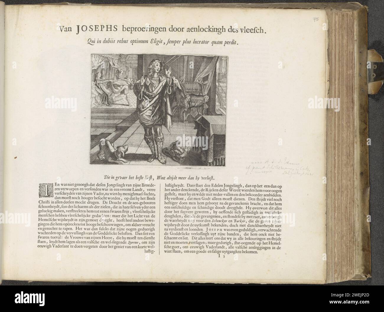 Joseph and the wife of Potifar, 1653 - 1654 print. text sheet Joseph ...
