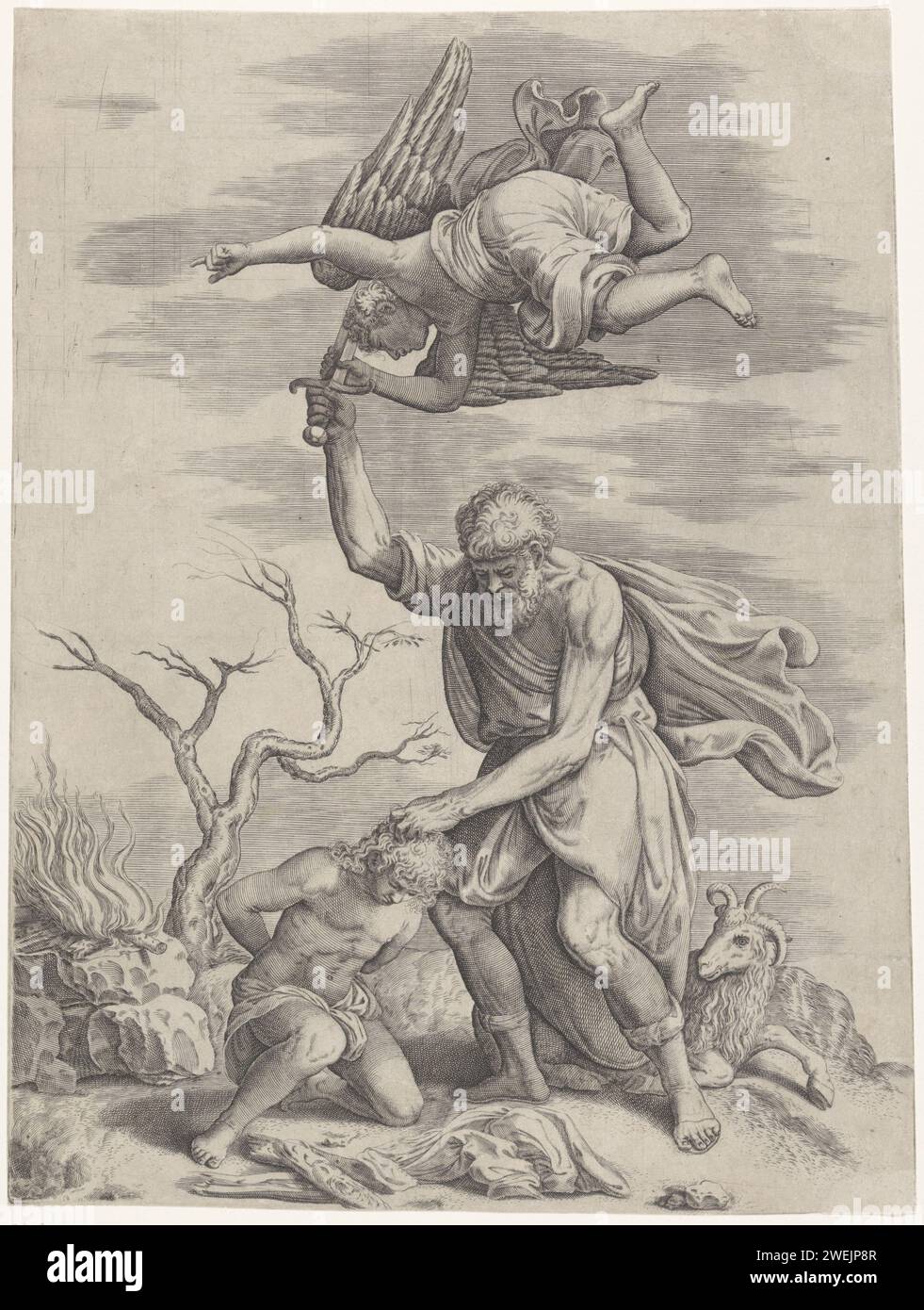 Offer Van Isaak, Battista Franco, 1520 - 1561 print Abraham is about to ...