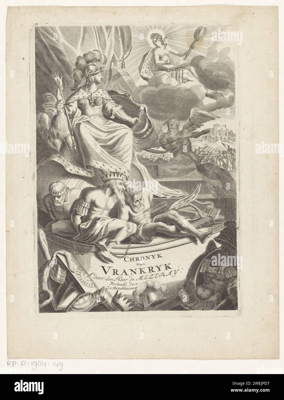 French Republic and Chained Kings, 1685 print The personification of ...