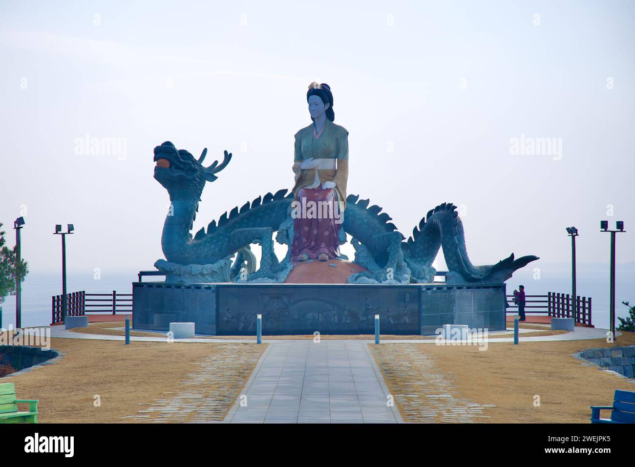 Samcheok City, South Korea - December 28, 2023: The towering Lady Suro ...