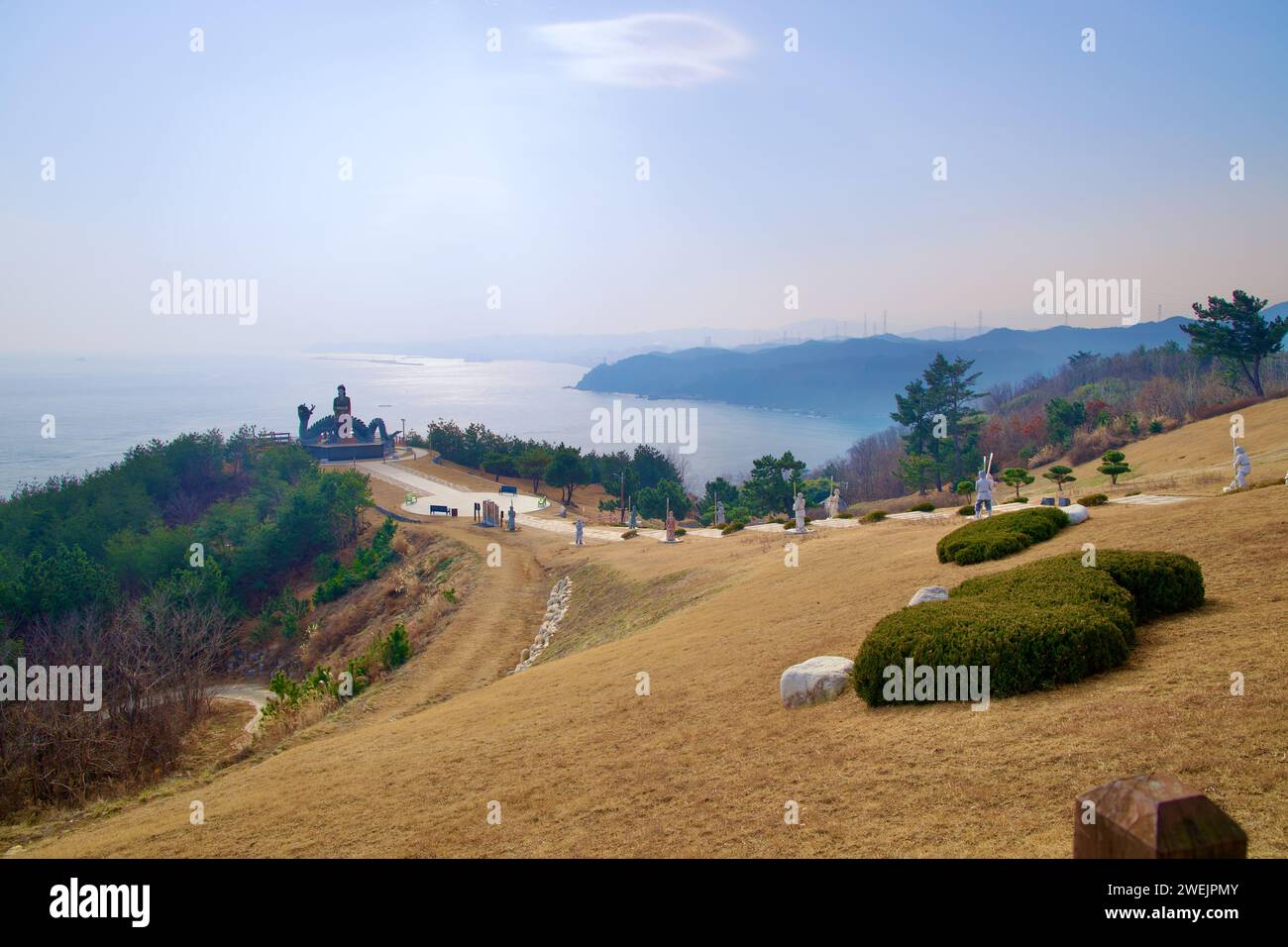 Samcheok City, South Korea - December 28, 2023: Rolling lawns leading ...