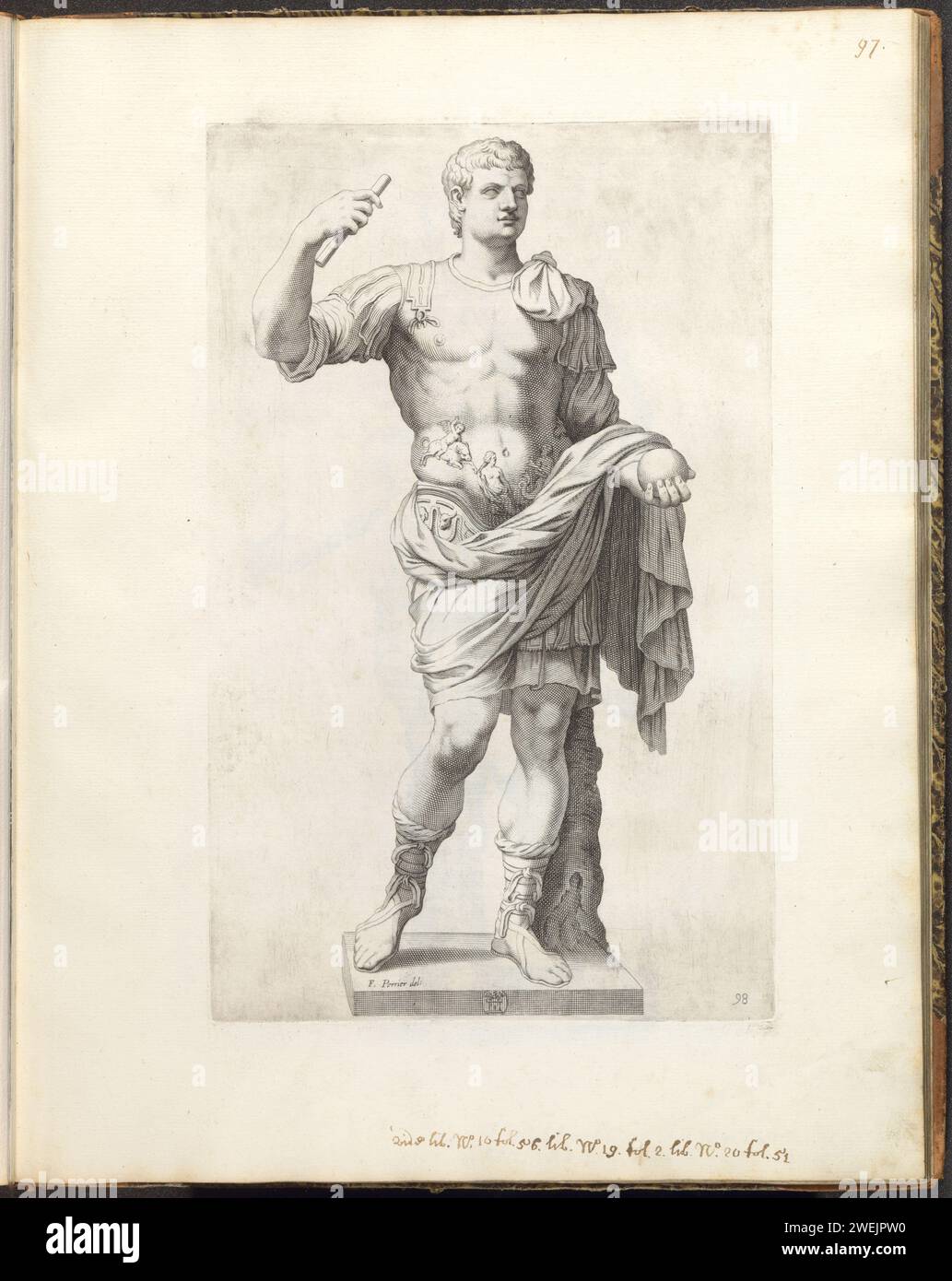 Statue of Emperor Titus in Battle Stenue, 1636 - 1647 print Statue of ...
