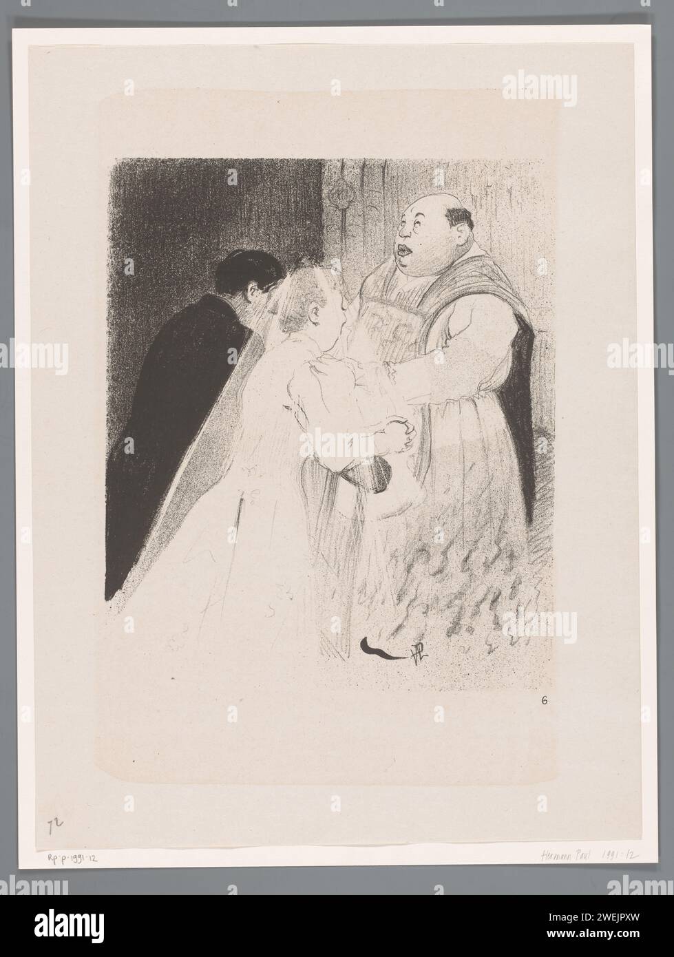 Male and wife become, Georges Hermann Rene Paul, 1895 print paper bride ...