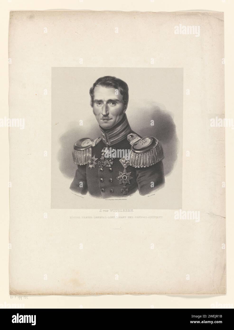 PortraT van Job von Witzleben, Emil Krafft, After Franz Krüger, 1821 ...