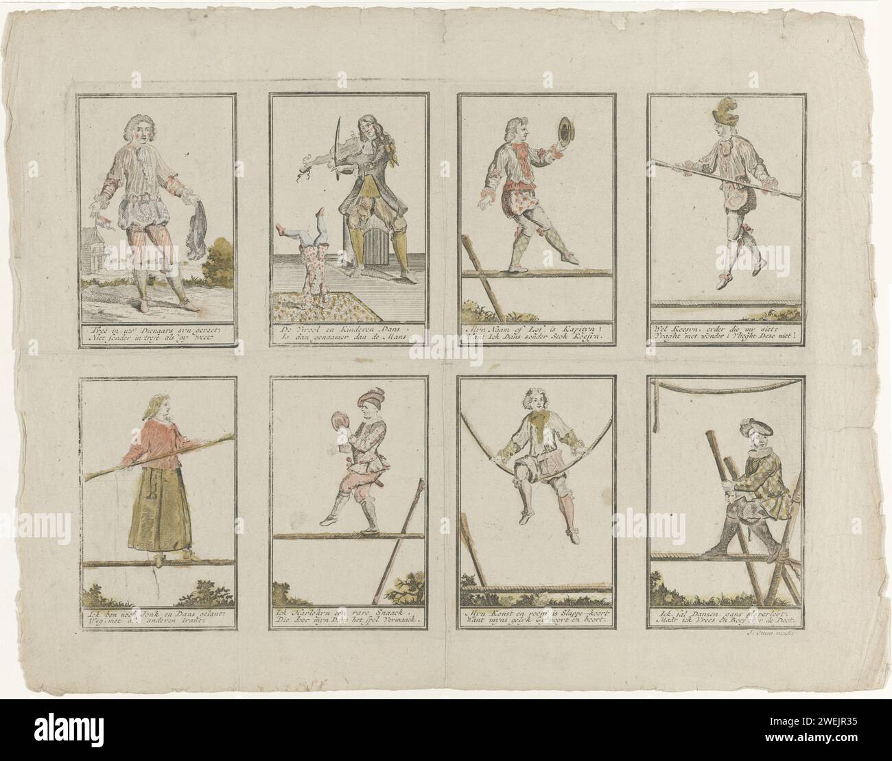 Eight scenes with art makers, 1689 - 1720 print Leaf with 8 ...