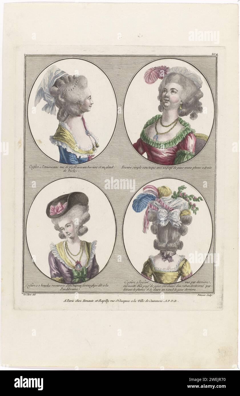 Coiffures, Poufs, Hats and Bonnets: Eleven Coiffures and Headdresses ...