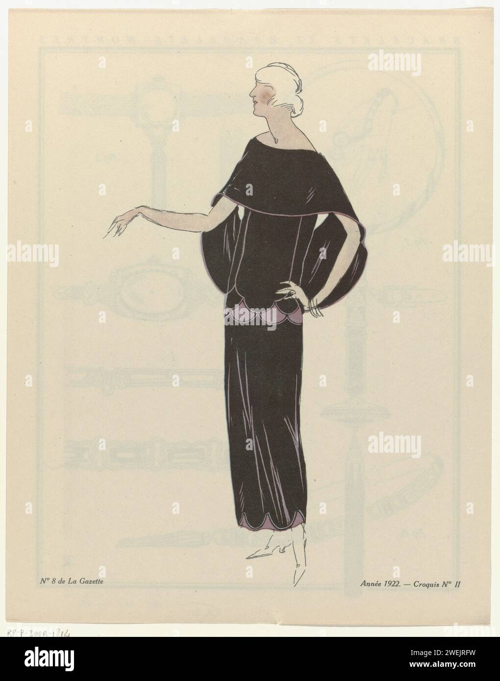 Gazette du Bon Ton, 1922, No. 8, pl. II :, 1922 Klangon with a wide ...