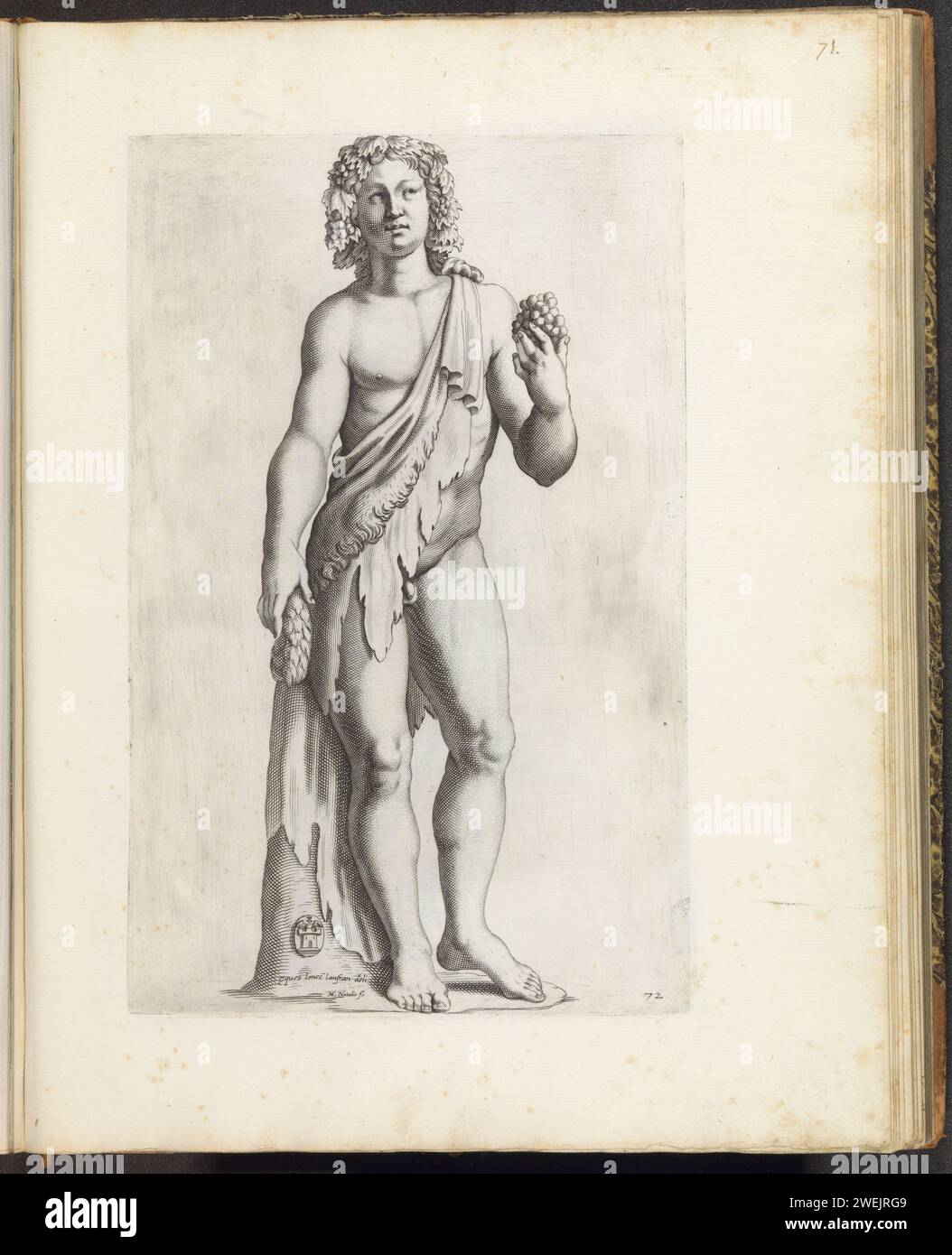 Statue of Bacchus, 1636 - 1647 print Statue of Bacchus, an animal skin ...