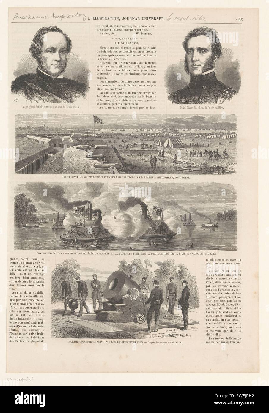 Scenes from the American Civil War, 1862, Le Breton, 1862 print Leaf ...