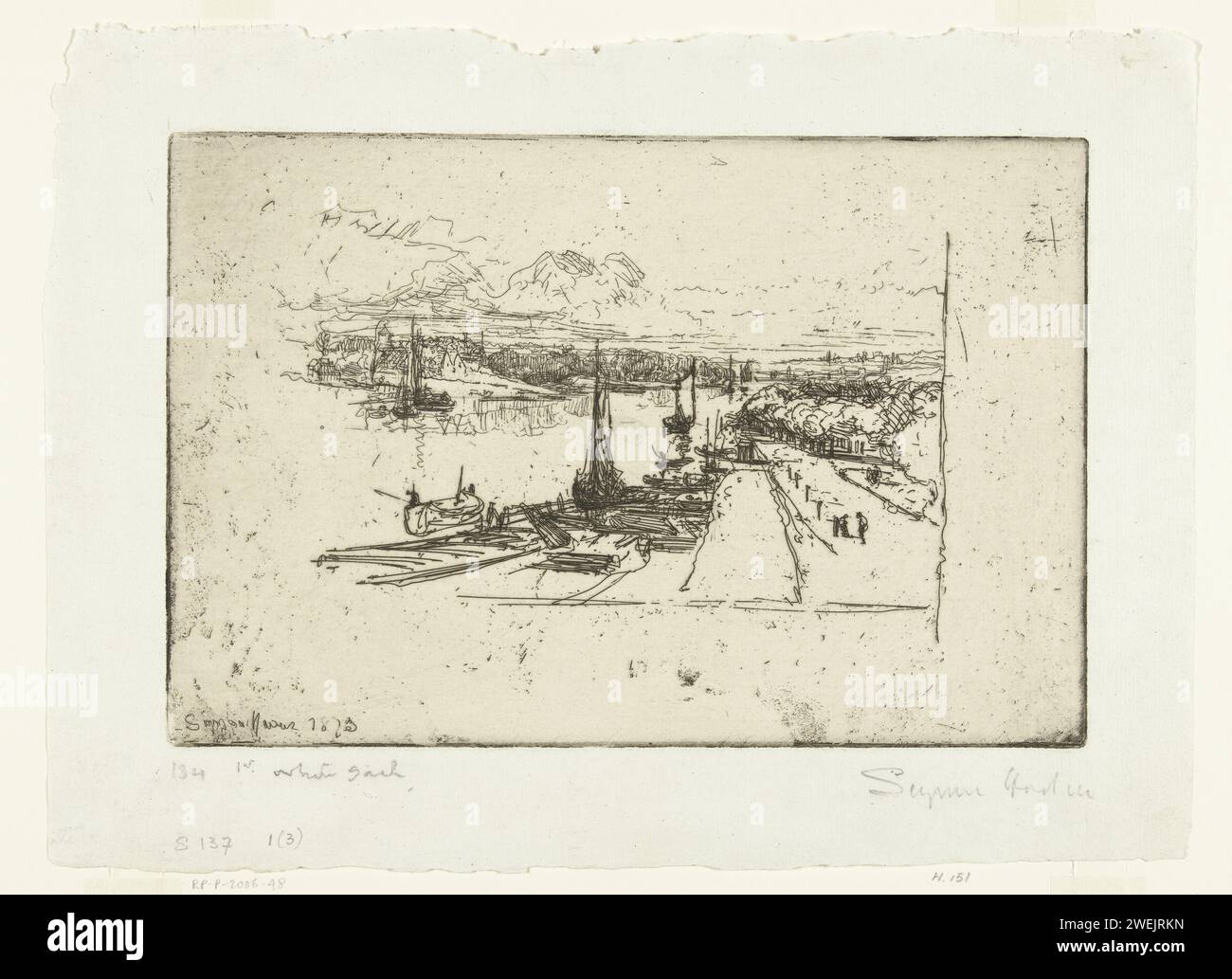 De Amstel from the Amstelhotel, 1873 print View of the Amstel, seen ...