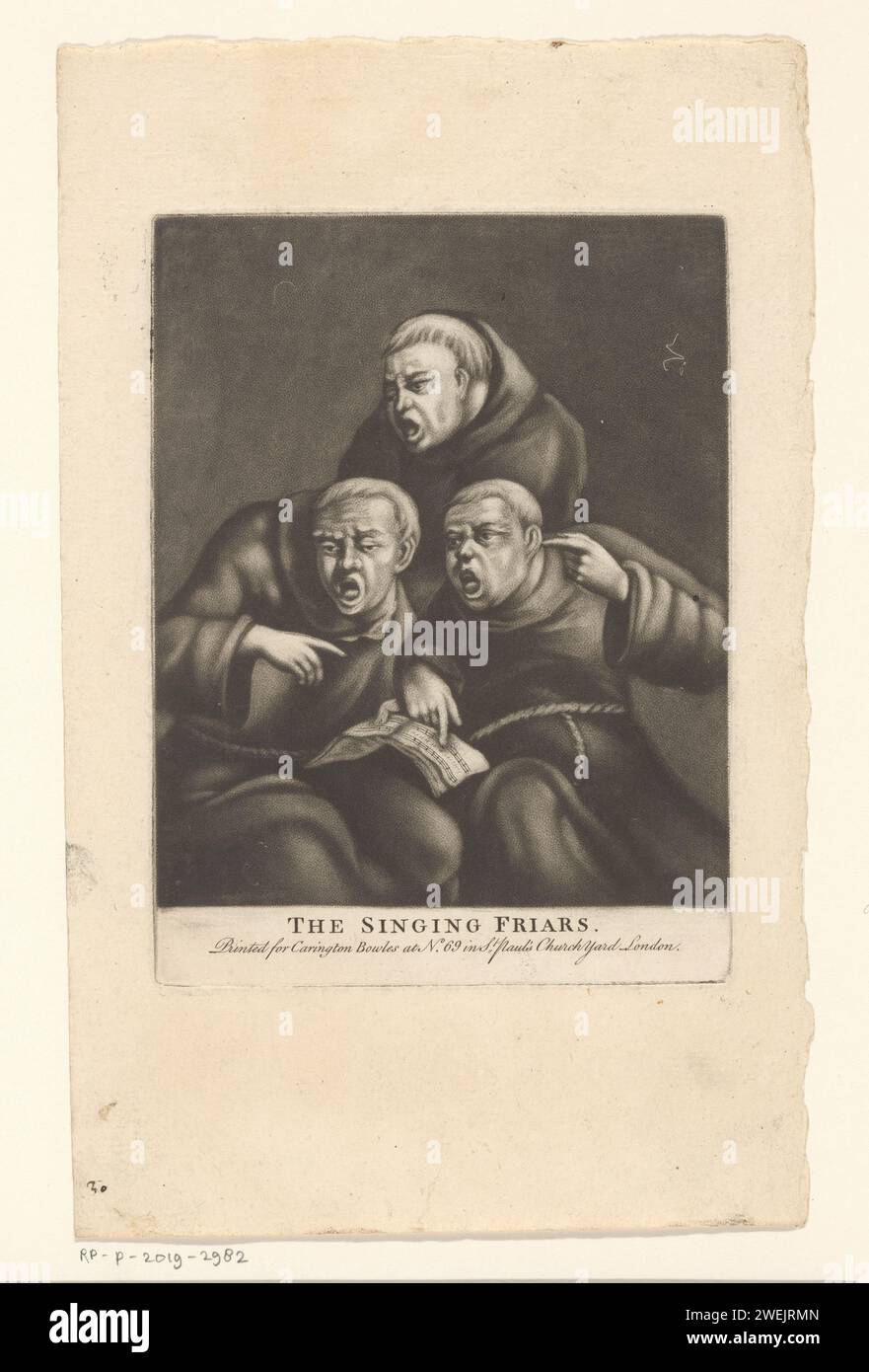 Three singing monks, Anonymous, After William Hogarth, 1734 - 1793 ...