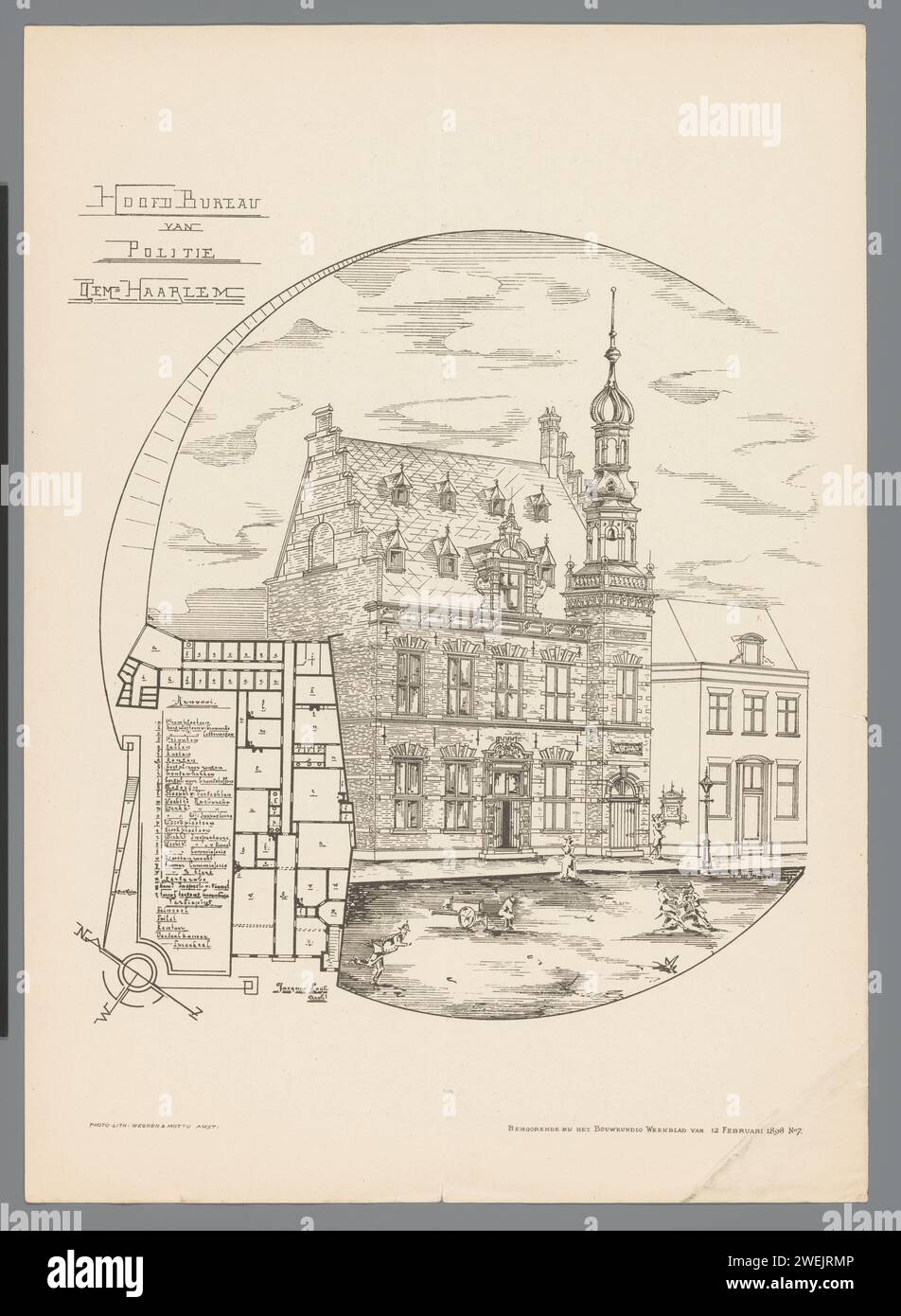 Police station on Smedestraat in Haarlem, Anonymous, After Unknown ...