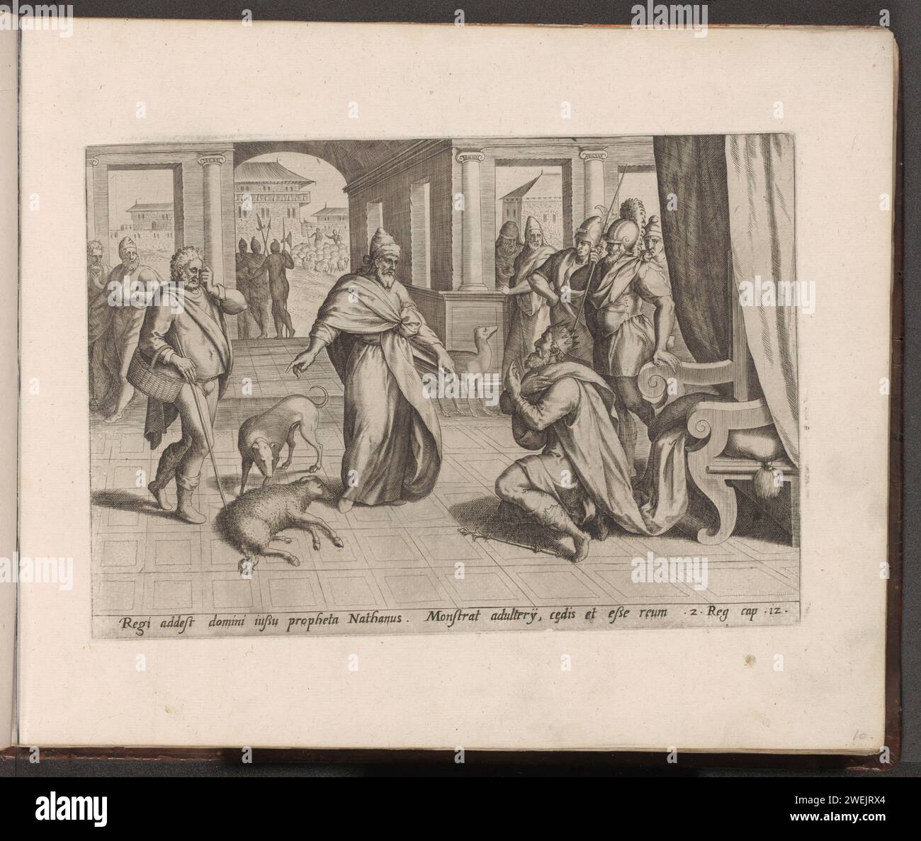David in Natan, 1579 print The prophet Natan comes to King David and ...
