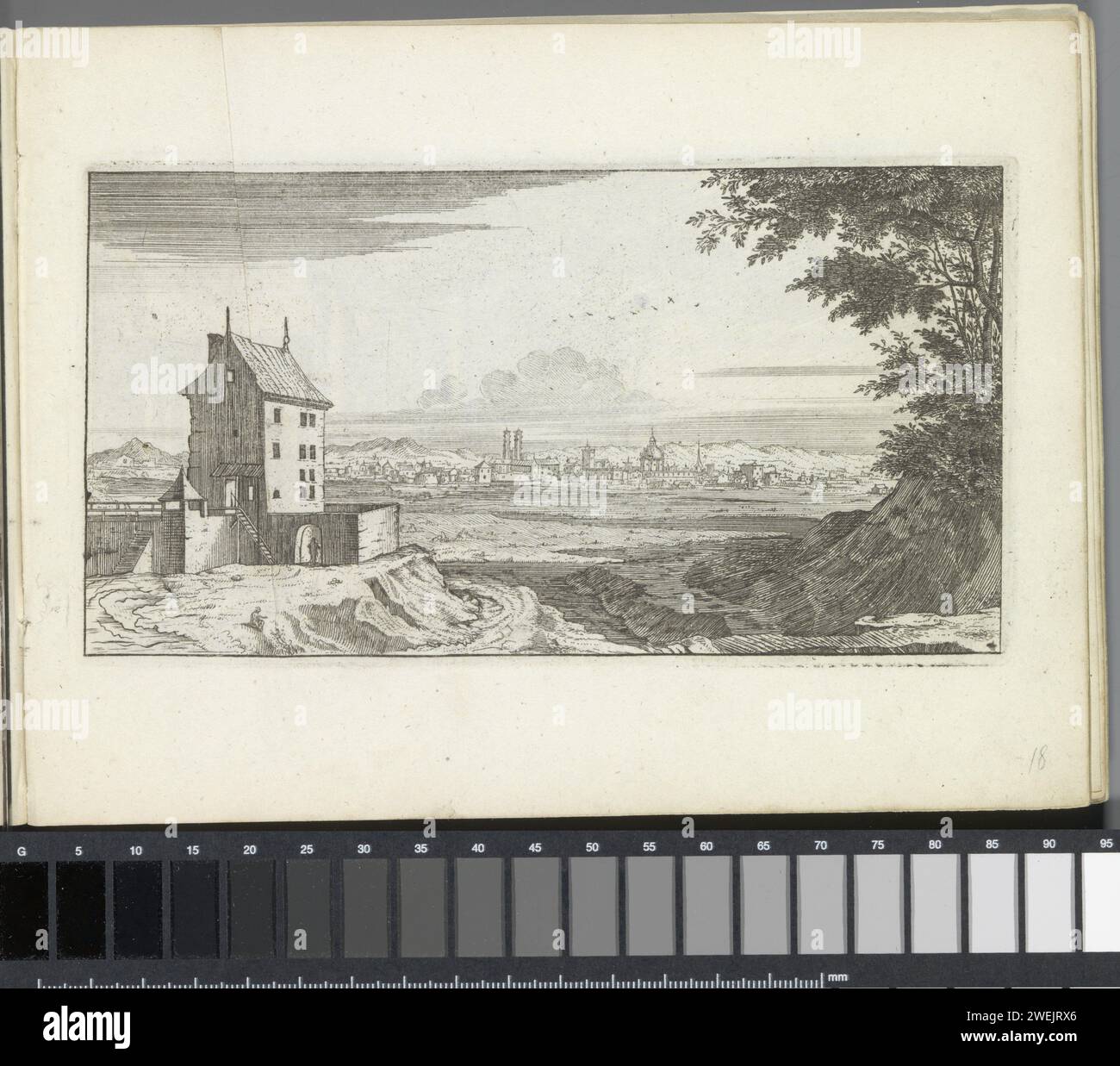 Landscape with cityscape, 1787 - 1833 print Landscape with cityscape ...