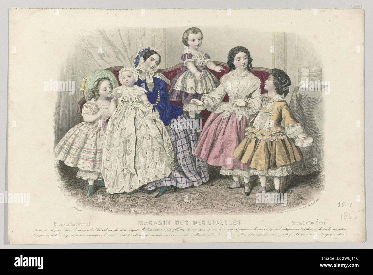 Demoiselle store, April 25, 1855, 11th year, 1855 Children's clothing ...