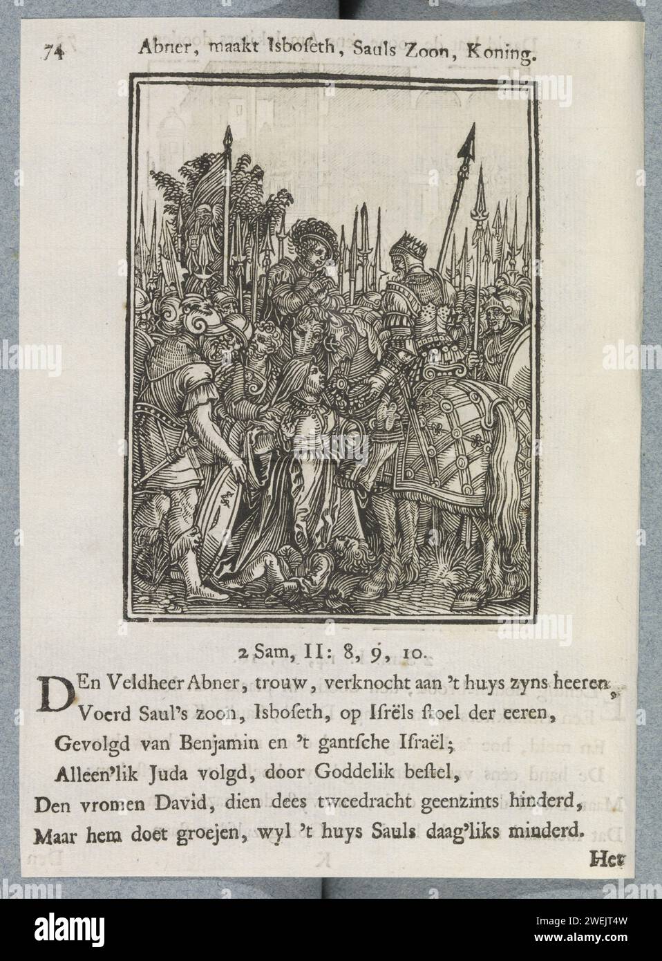 Abner makes Isboset Koning, 1740 print Saul's son Isboset is proclaimed ...