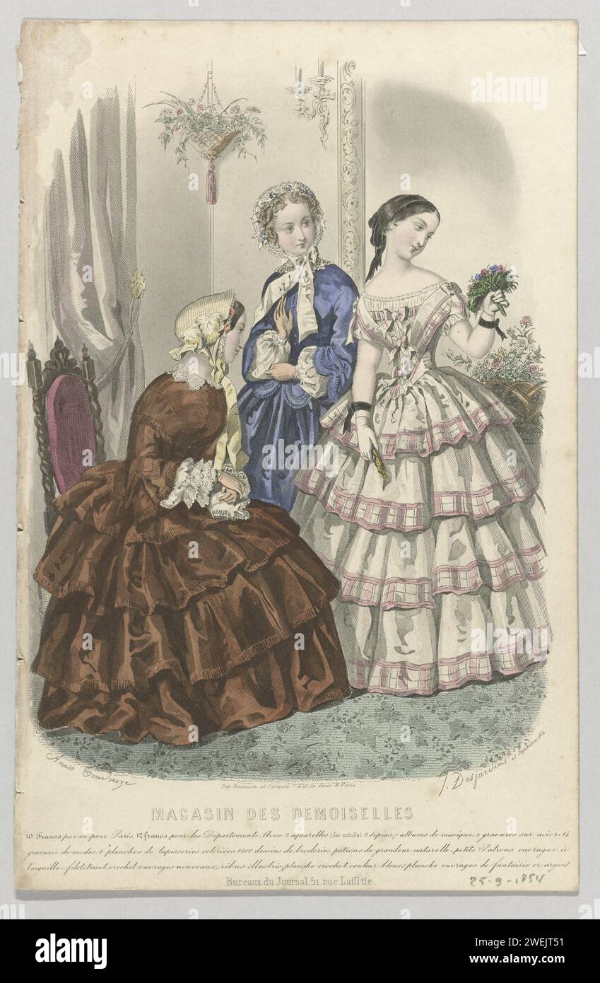 Demoiselle store, September 25, 1854, 1854 Three women in an interior ...