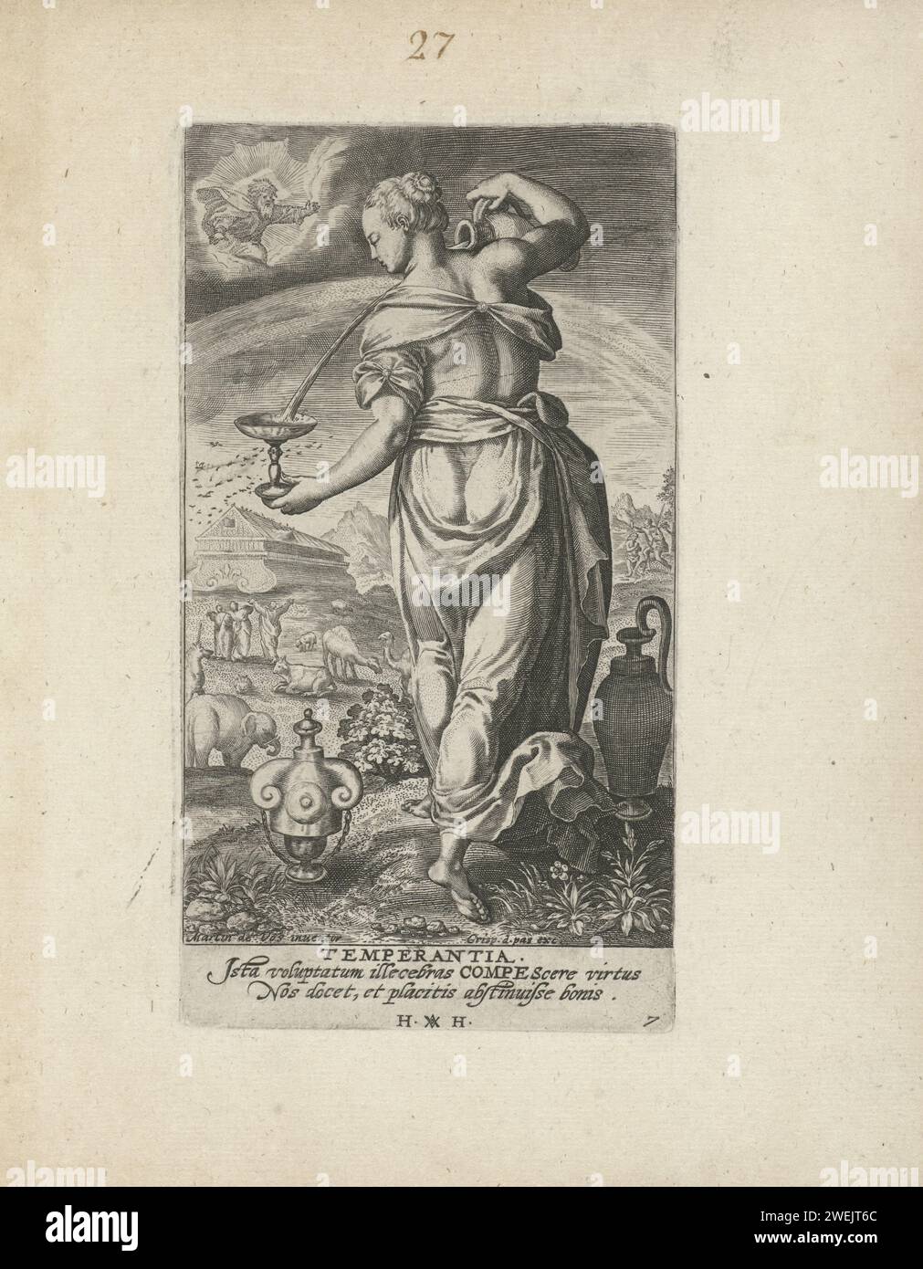 Moderation, Crispijn van de Passe (I), After Maerten de Vos, 1580 ...