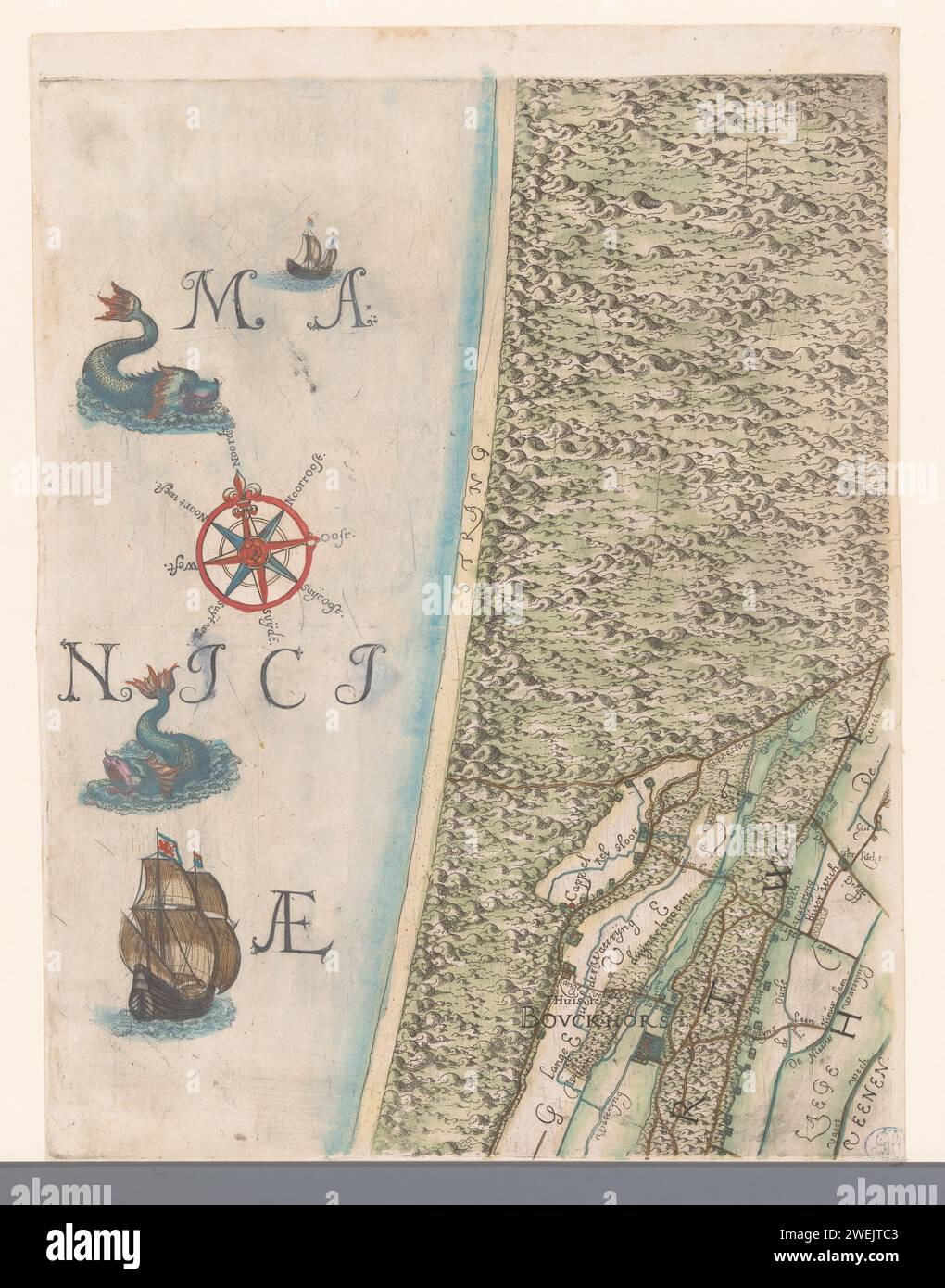 Part of a map of the Rijnland Water Board, with Huis in Boekhorst ...