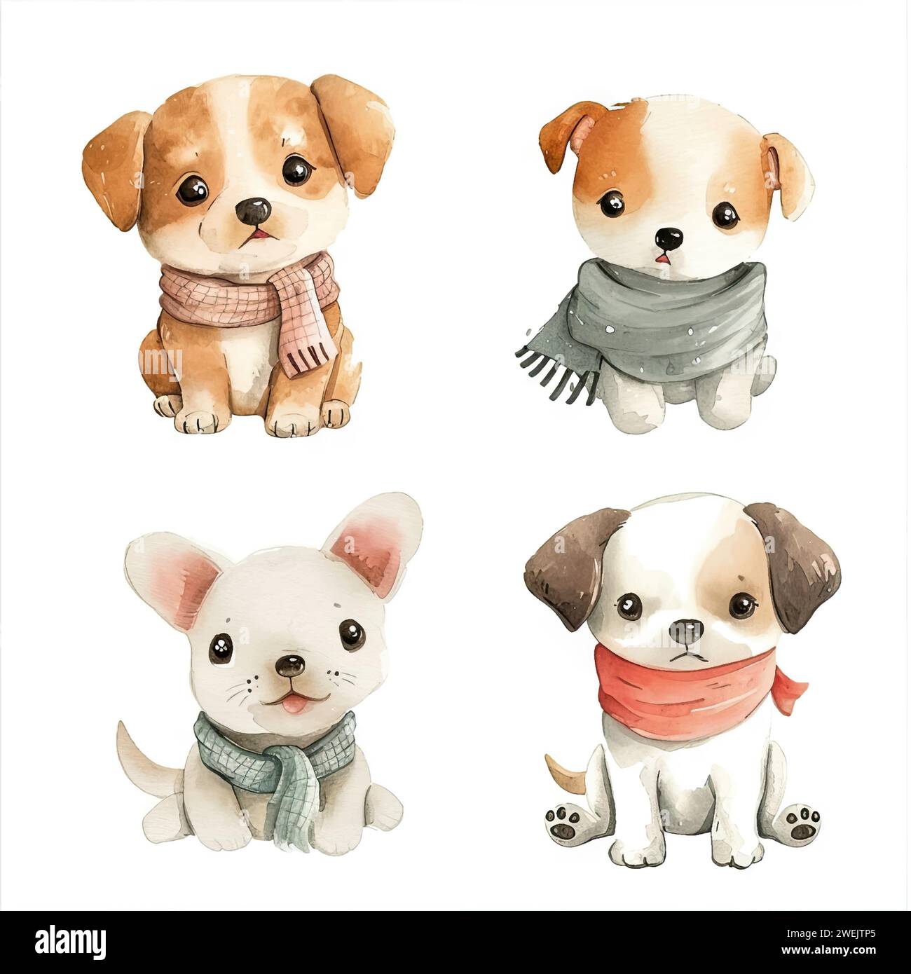 Vector hand drawn puppy collection Stock Vector Image & Art - Alamy