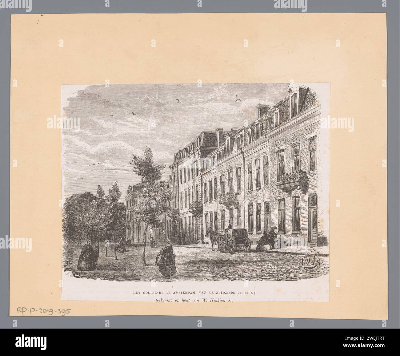 View of the Oosteinde in Amsterdam, Willem Hekking Jr., 1866 print ...