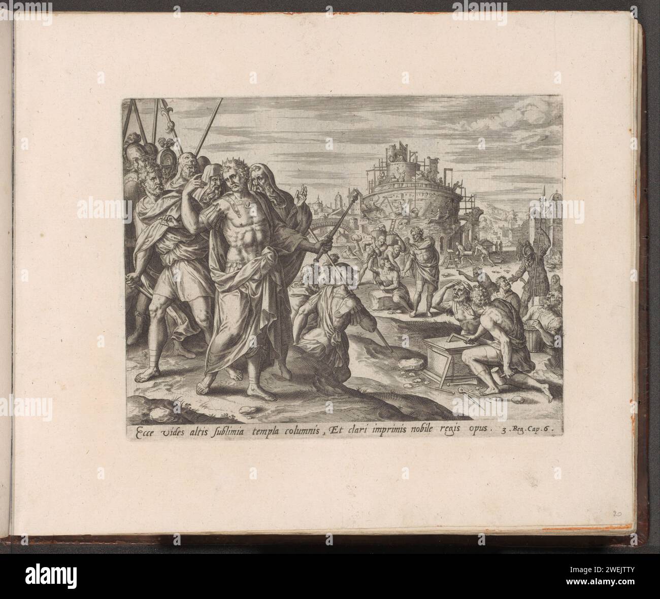 Solomon has the temple built, 1579 print King Solomon has the temple ...