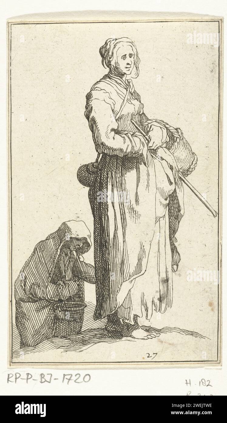 Two Boerinnen, Frederick Bloemaert, After Abraham Bloemaert, After 1635 ...