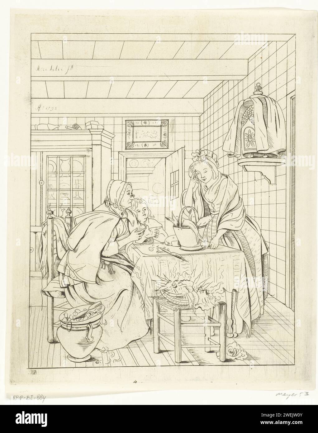 Maid Giving Groceries to an Old Woman in A Kitchen, Jonkheer Isaac ...