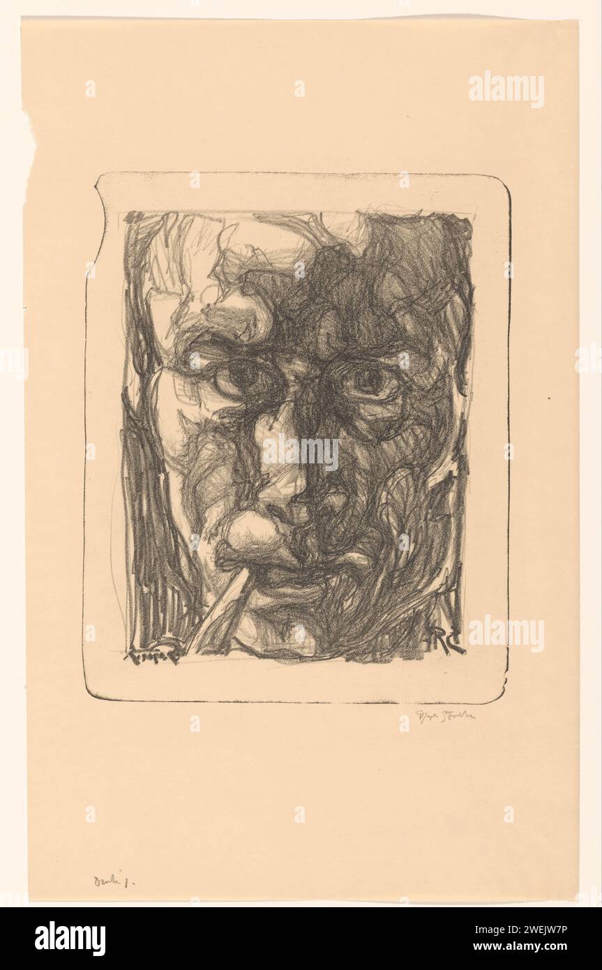 Self -portrait, Reijer Stolk, 1906 - 1945 print Self -portrait with ...